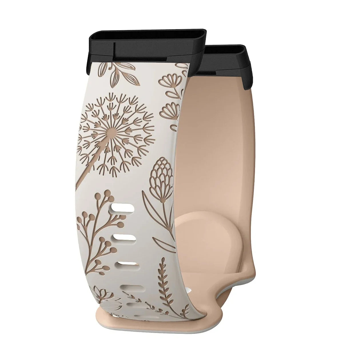 Fitbit Sense 2 Band | Fitbit Versa 4 Band | Two-Tone Floral Silicone B ...