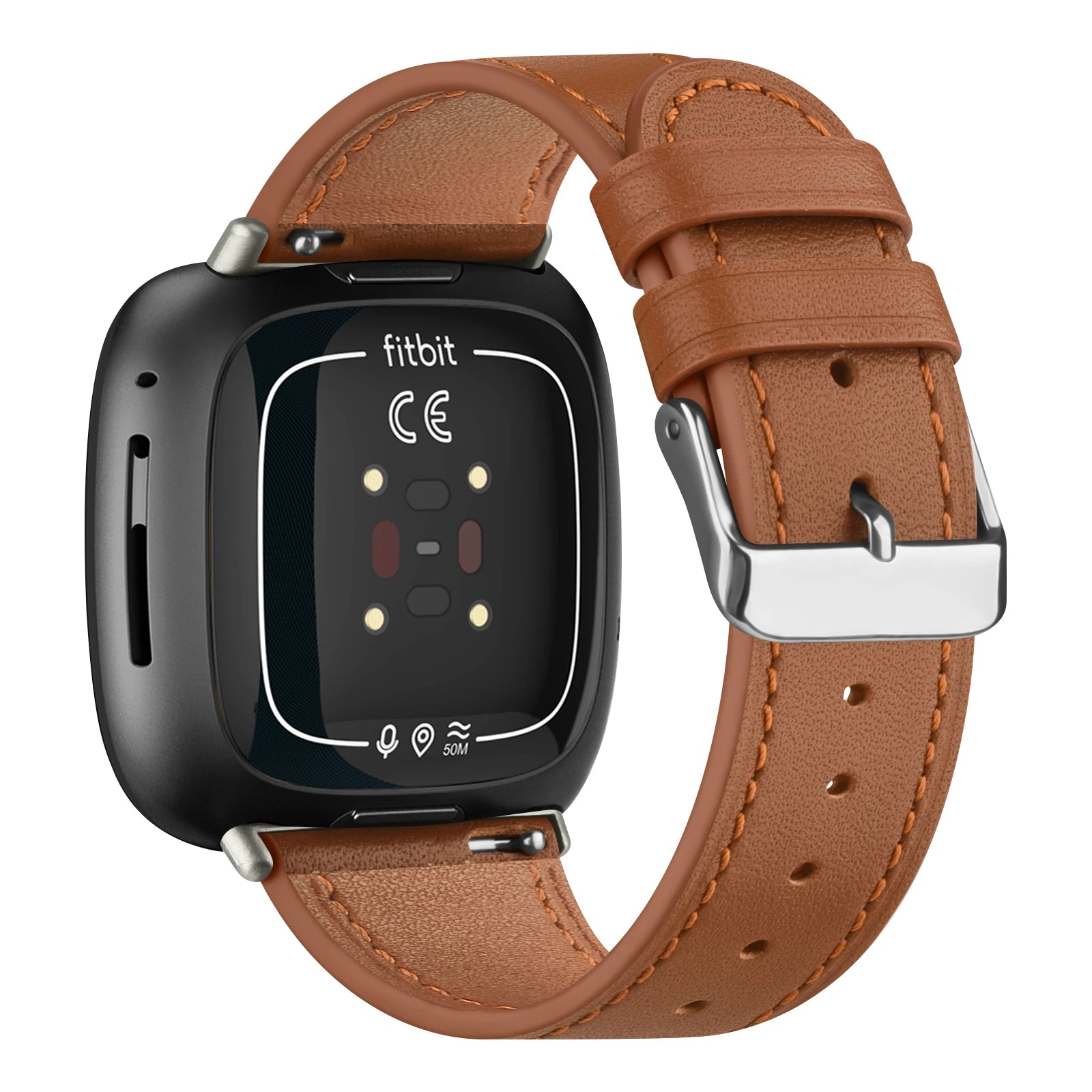 Fitbit Sense 2 Band | Fitbit Versa 4 Band | Premium Stitched Leather F ...